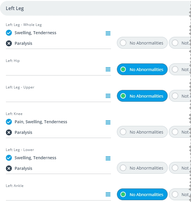 Record patient assessments