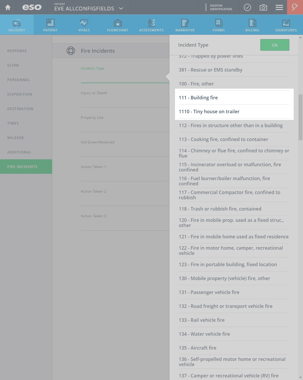Include fire incident information