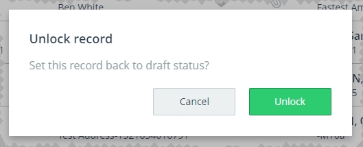 Unlock a patient record