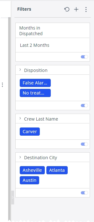 Work with dashboard filters