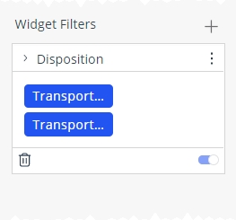 Configure a widget filter
