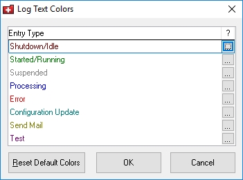 Specify log files and error handling