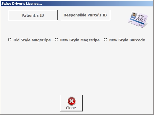 Read information from a driver's license