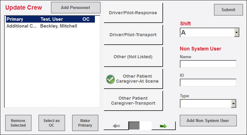 Change the crew member list